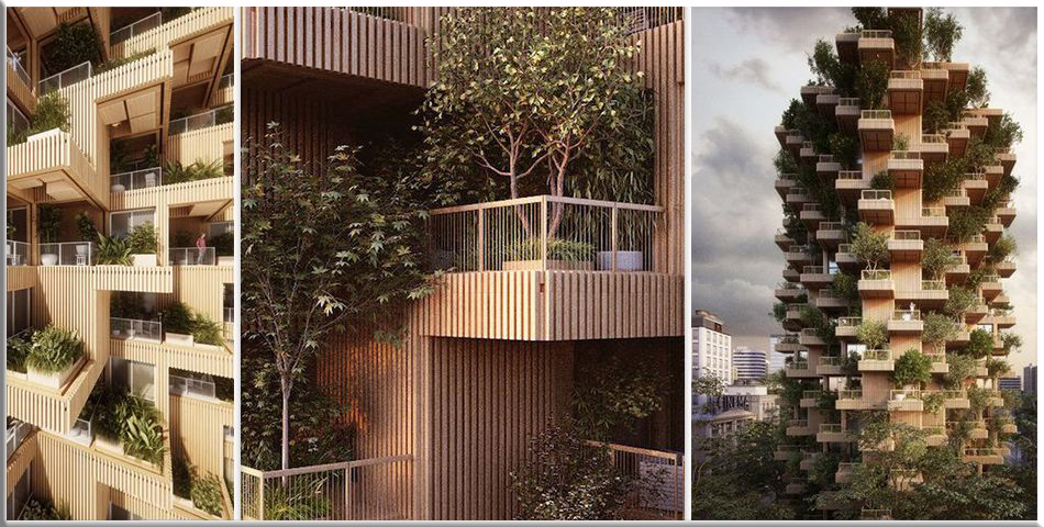 Turnul Copac - blocul care pe fiecare balcon are o mica padure