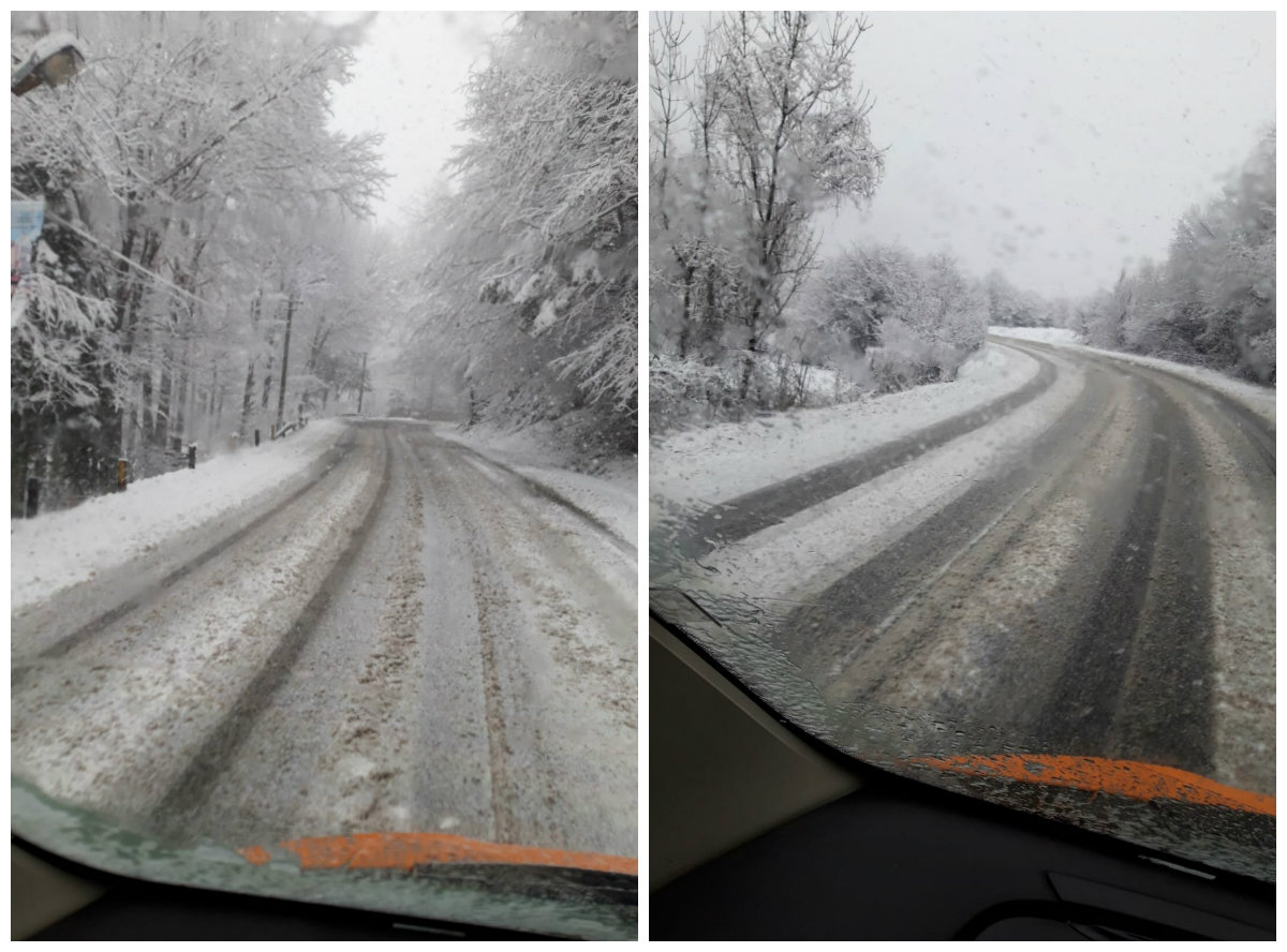 Ninge in Predeal, la final de martie 2019. Utilajele se chinuie sa ...